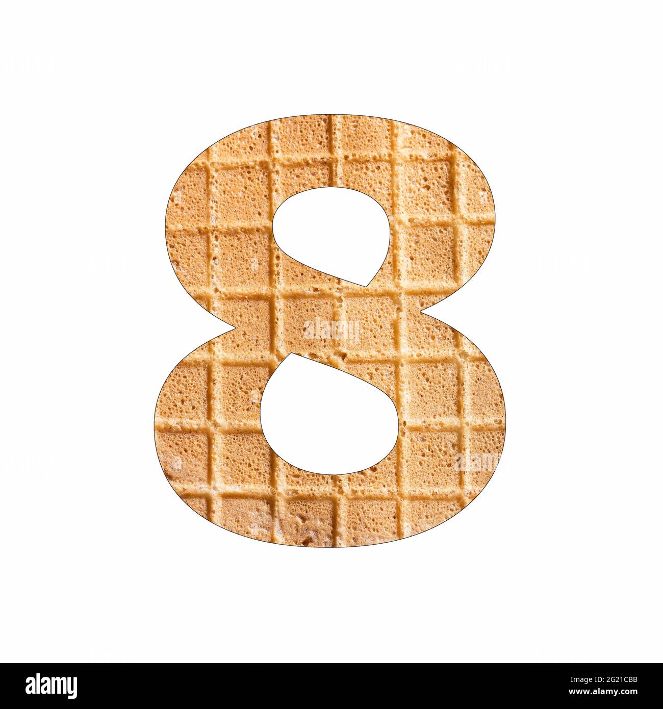 Digit number 8 - Wafer close-up texture Stock Photo - Alamy