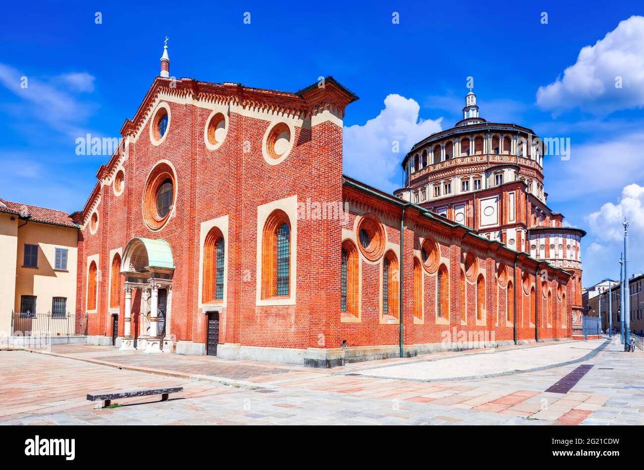 Milano, Italy. Church Santa Maria delle Grazie in Milan, famous for ...