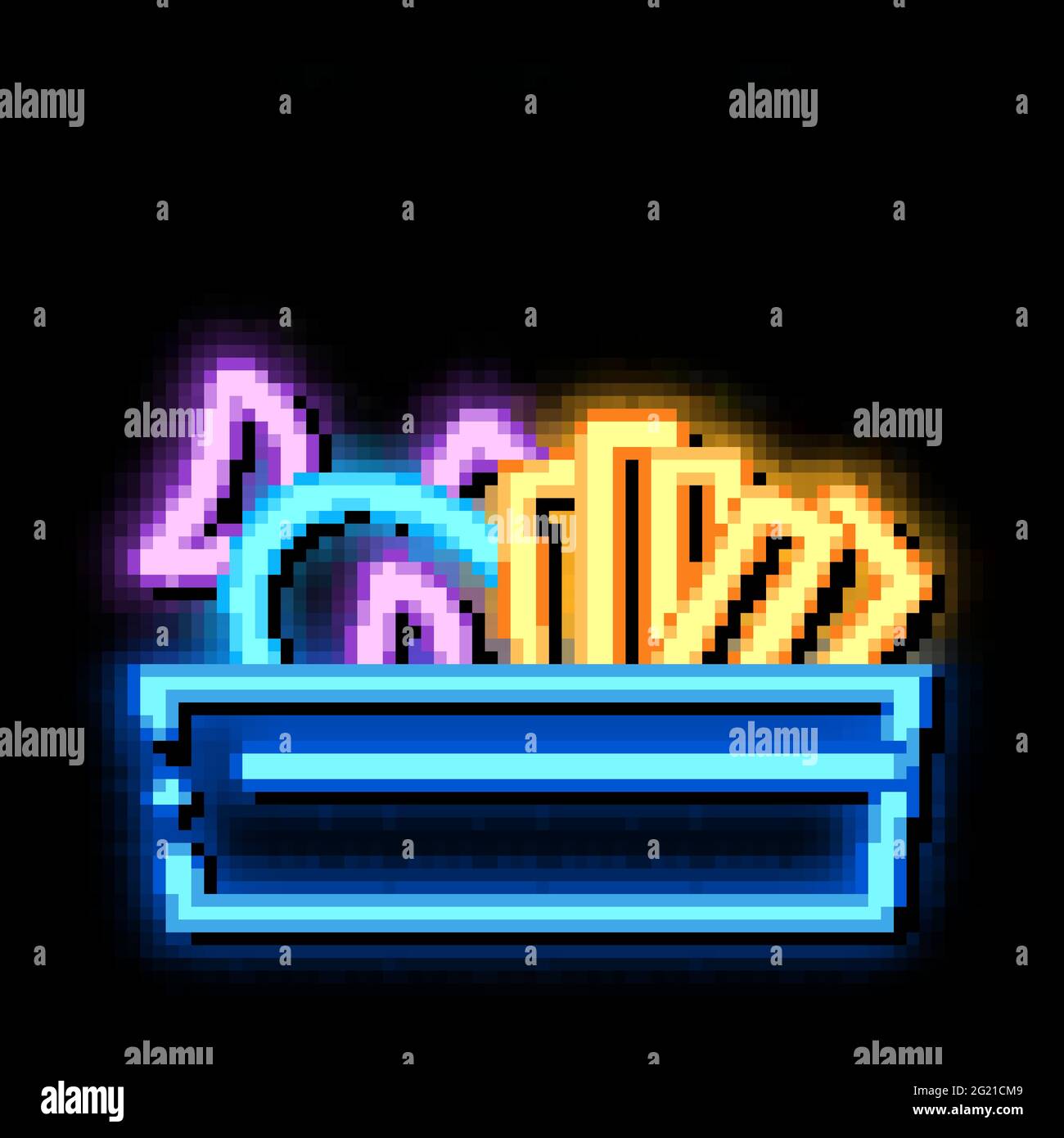 souvenir basket neon glow icon illustration Stock Vector Image & Art ...