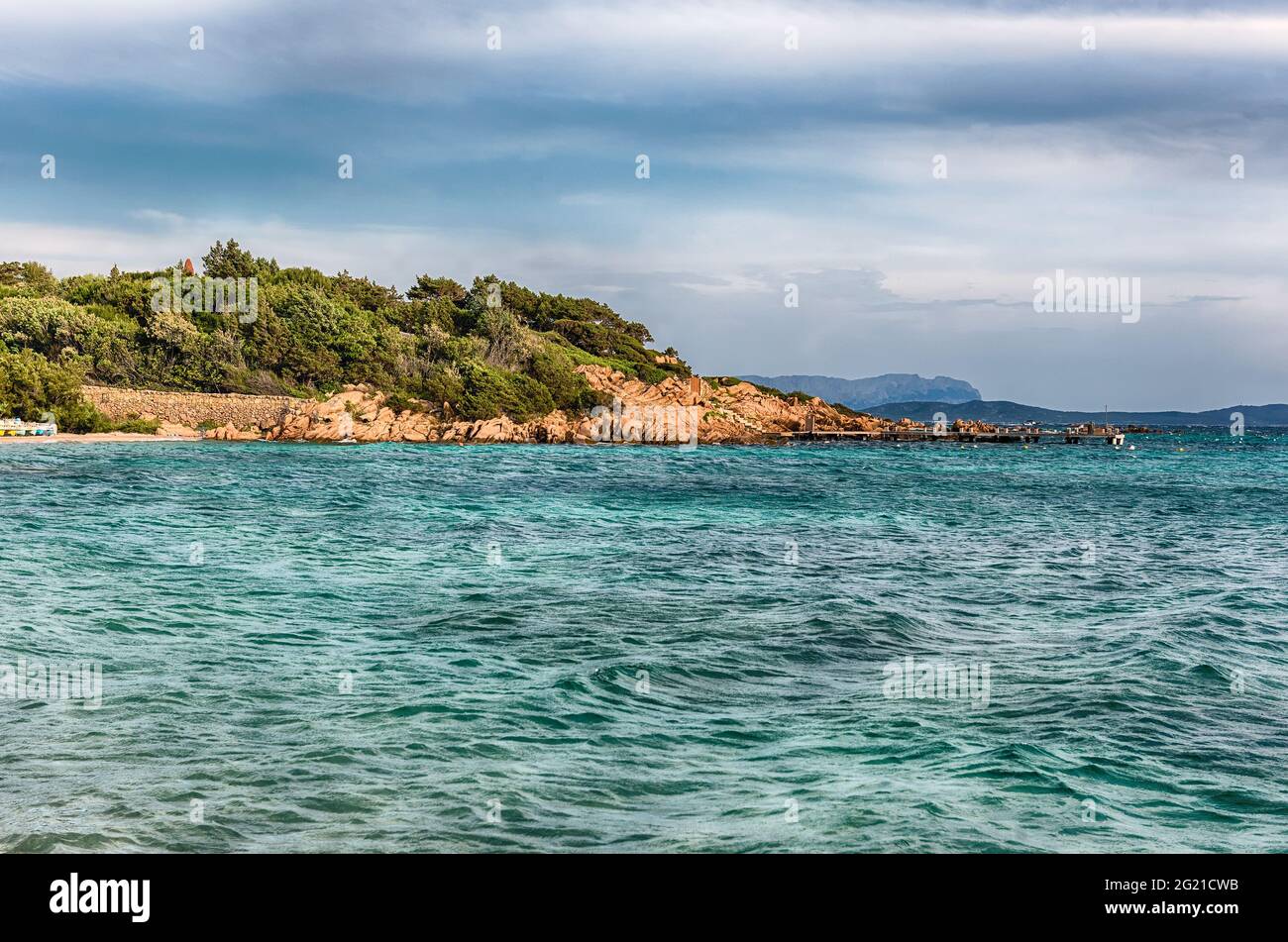 View of La Celvia, one of the most beautiful beaches in Costa Smeralda ...