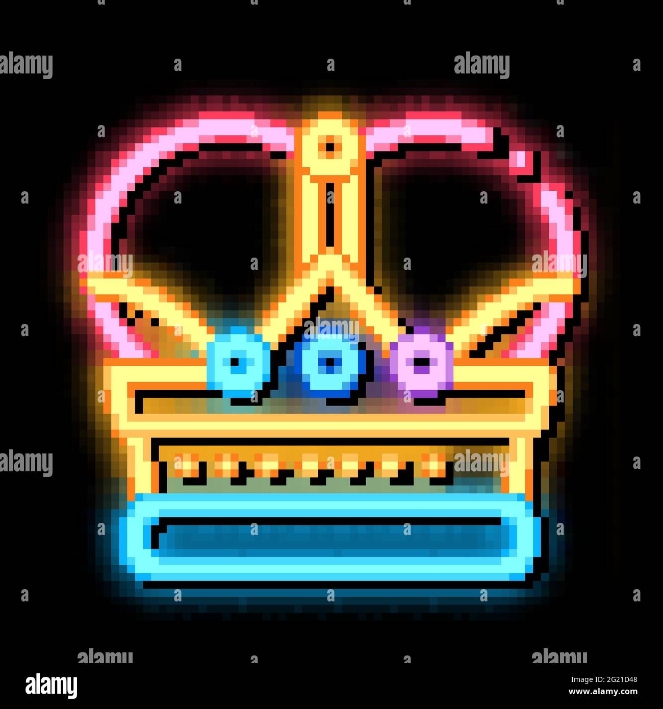 royal crown neon glow icon illustration Stock Vector Image & Art - Alamy