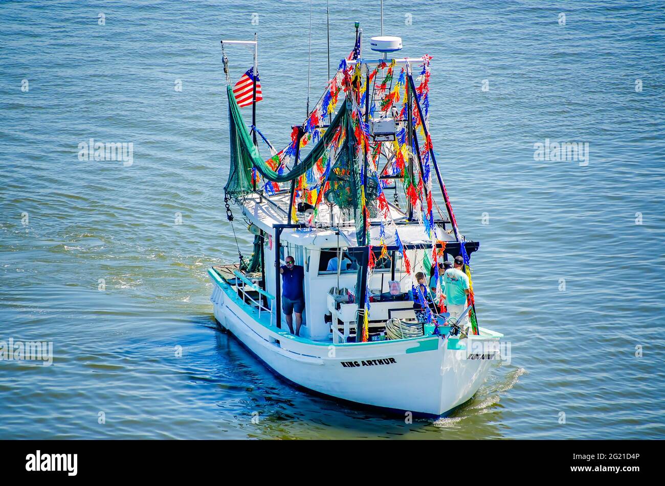 The King Arthur shrimp boat participates in the 92nd annual Blessing of ...