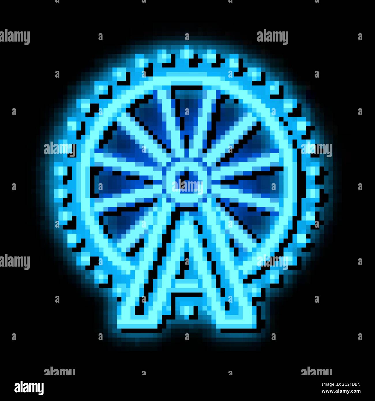 ferris wheel neon glow icon illustration Stock Vector Image & Art - Alamy