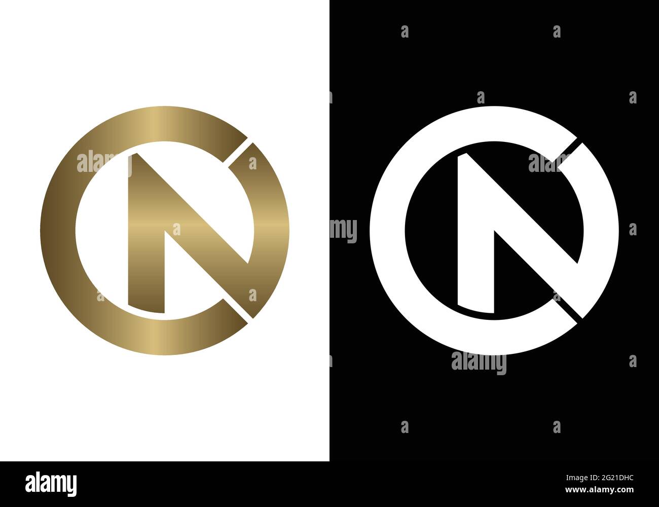 Abstract initial letter CN. Awesome professional logo design template ...