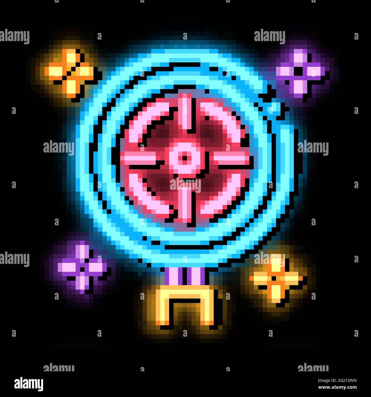 target detection neon glow icon illustration Stock Vector Image & Art ...