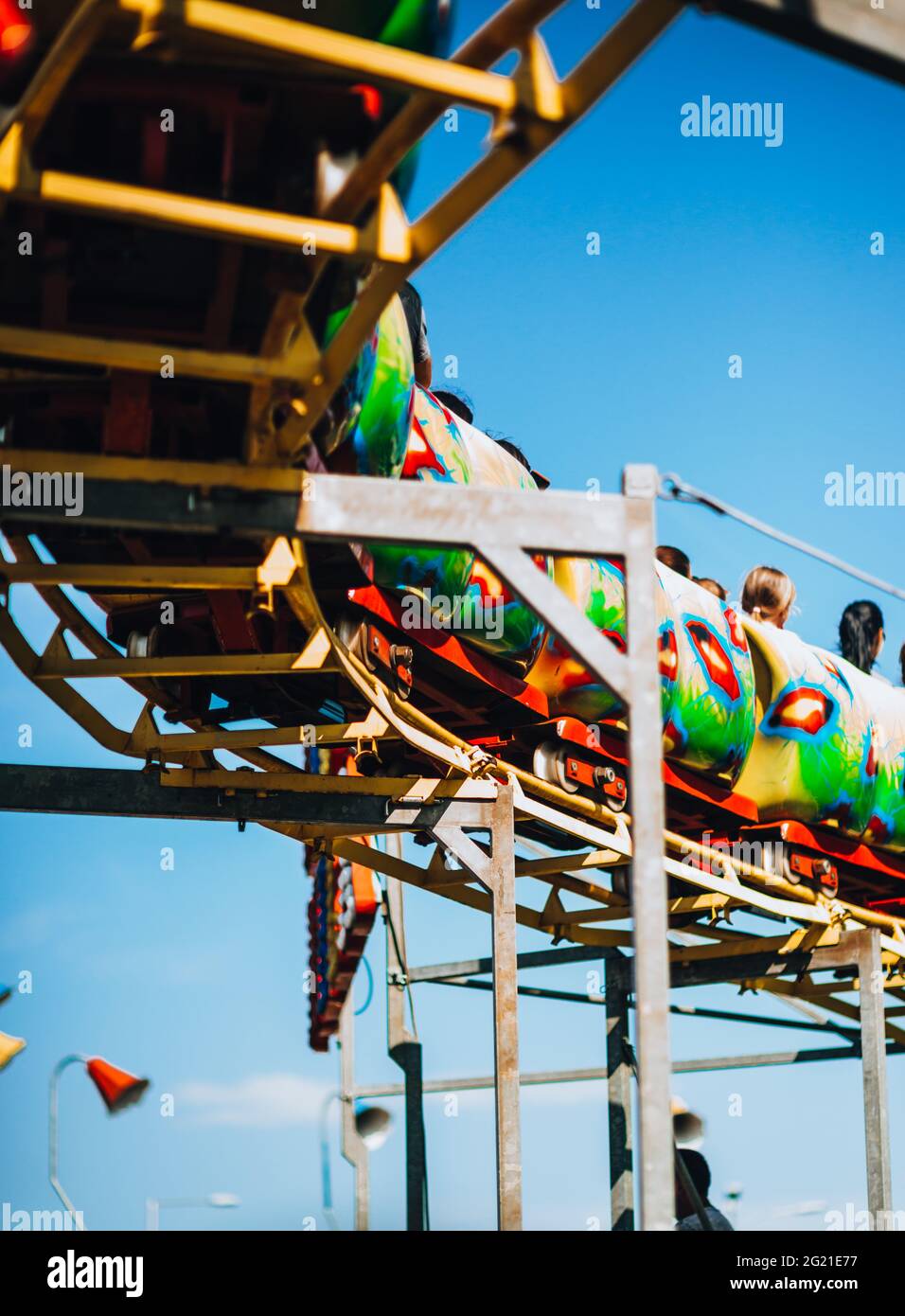 Kids in theme park train hi-res stock photography and images - Alamy