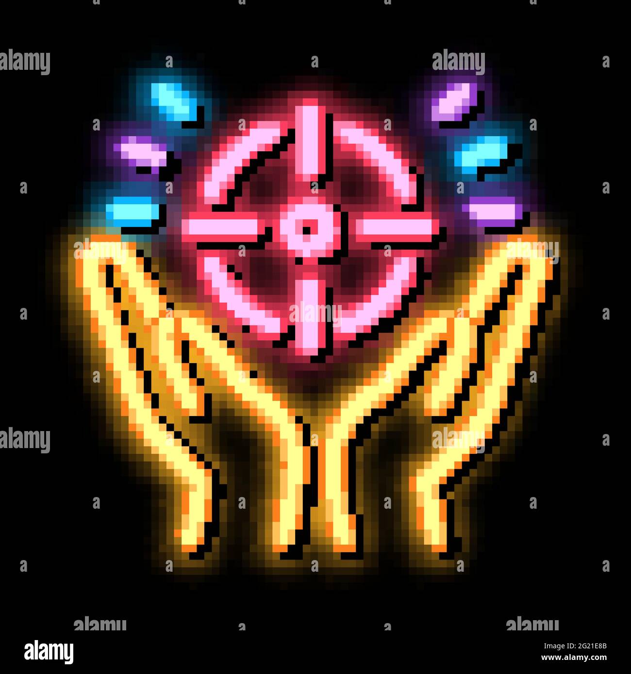 exaltation of purpose neon glow icon illustration Stock Vector Image ...