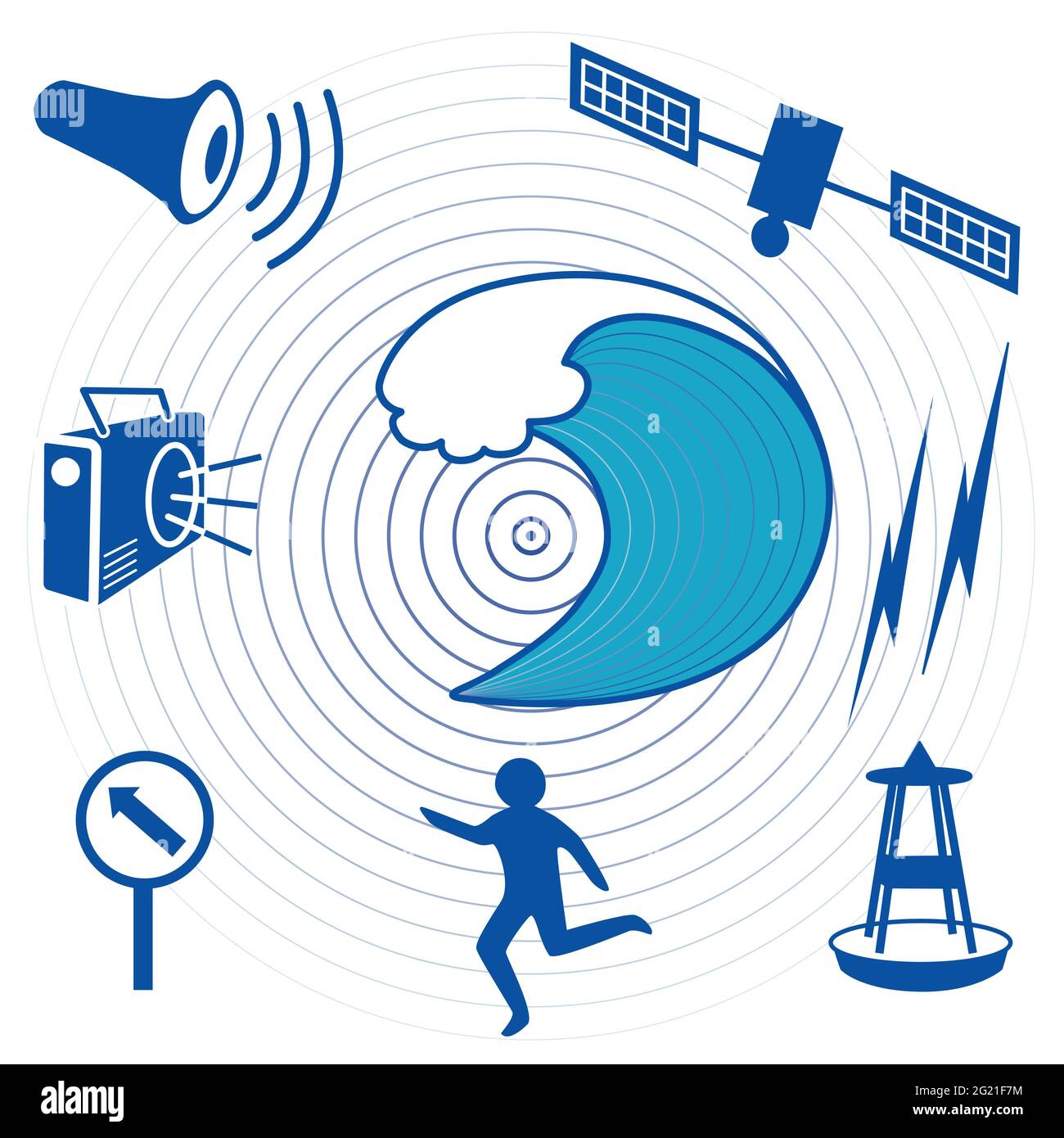 Earthquake evacuation route Cut Out Stock Images & Pictures - Alamy