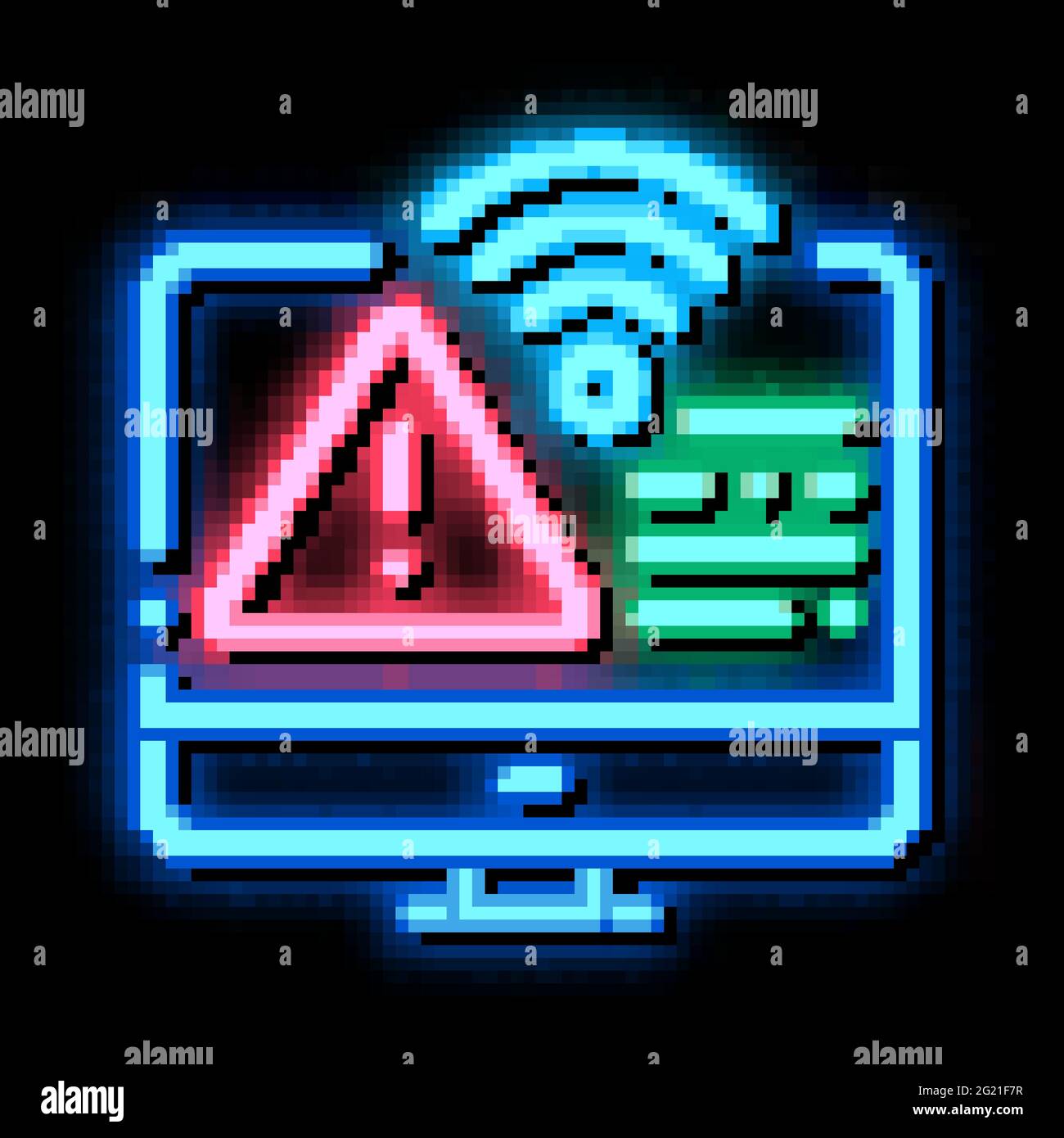 wifi error neon glow icon illustration Stock Vector Image & Art - Alamy
