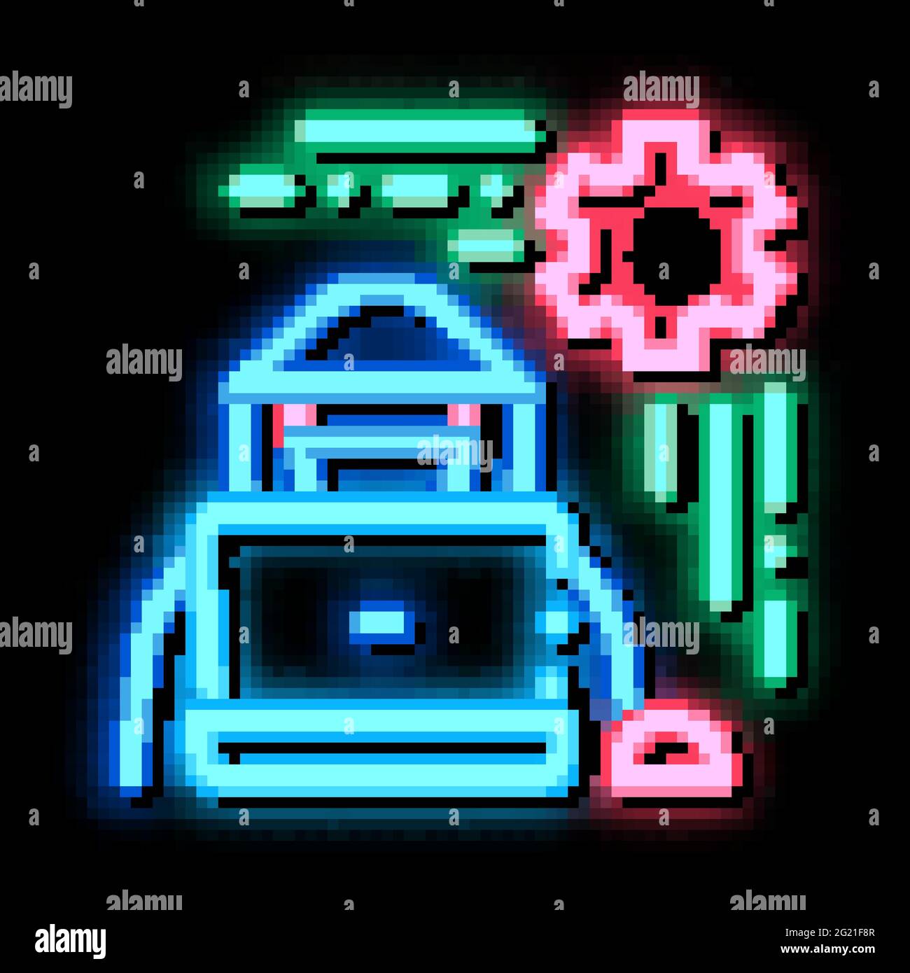 settings hacker neon glow icon illustration Stock Vector Image & Art ...