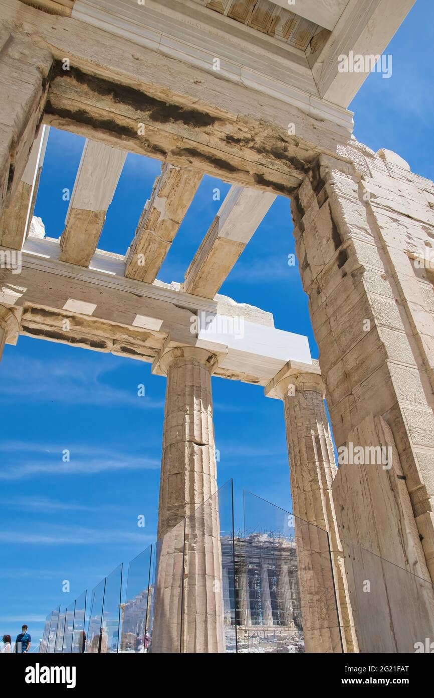 The Propylaea is the luxurious gate of the Acropolis to the Parthenon ...