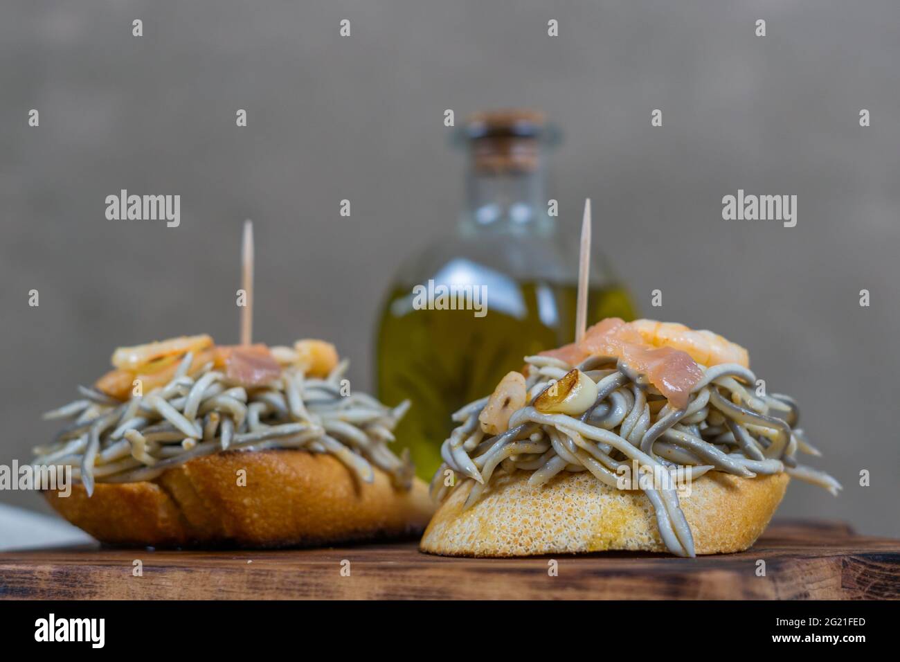 gulas with garlic prawns Stock Photo - Alamy