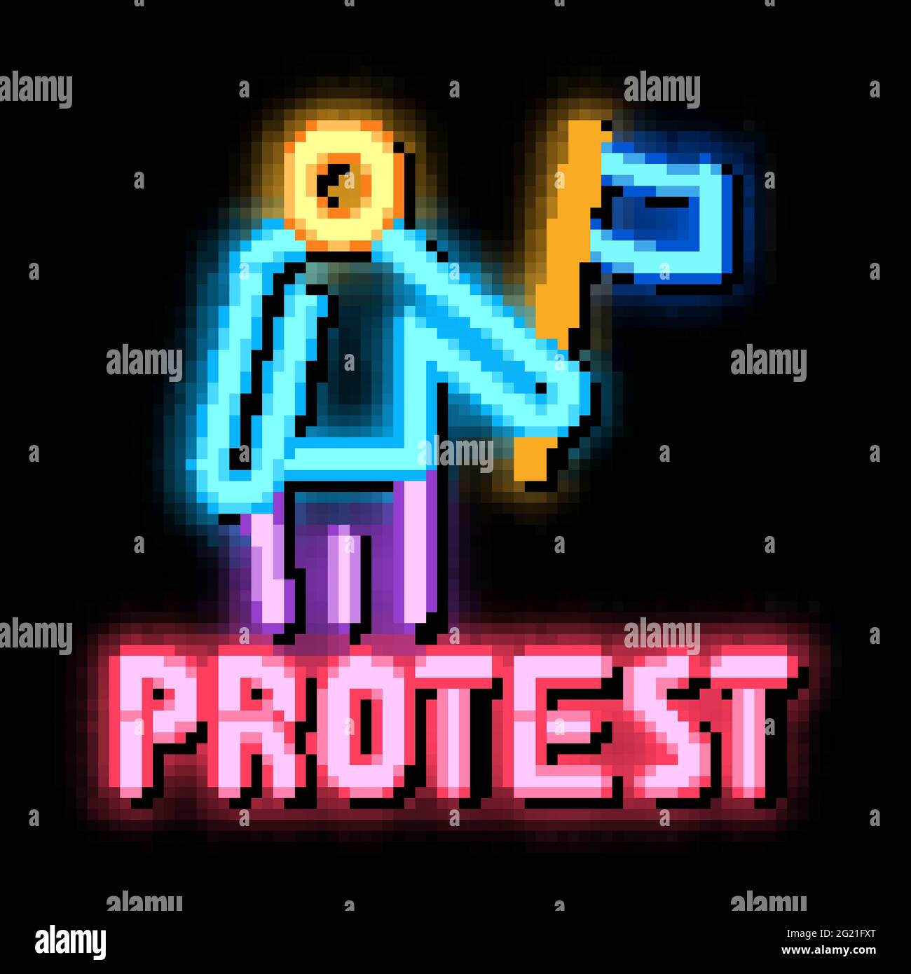 person dissident neon glow icon illustration Stock Vector Image & Art ...