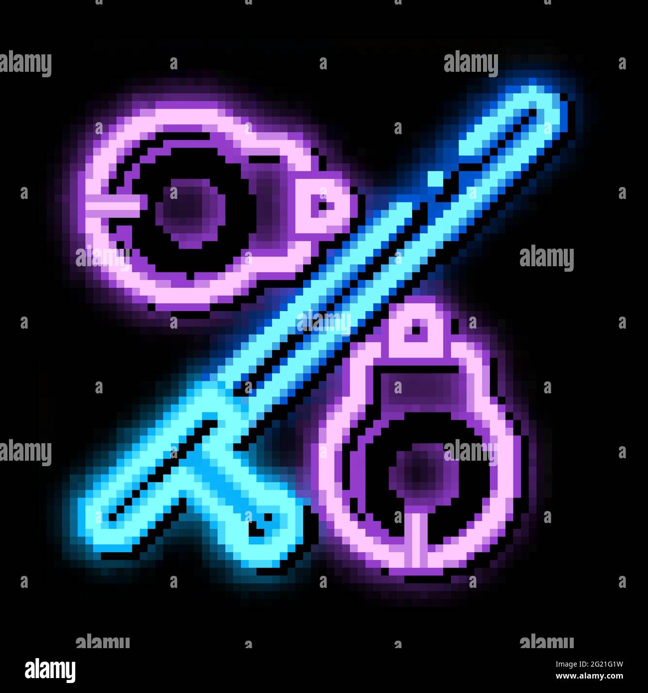 handcuffs and bats neon glow icon illustration Stock Vector Image & Art ...