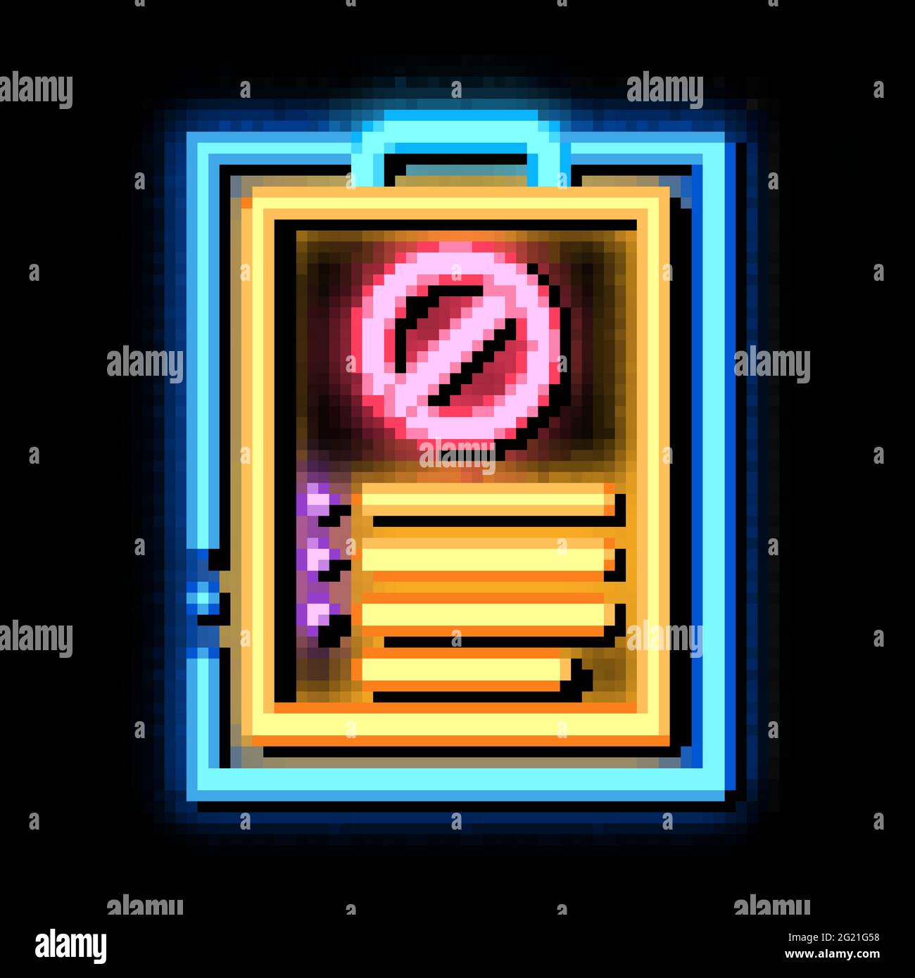 written protest requests neon glow icon illustration Stock Vector Image ...