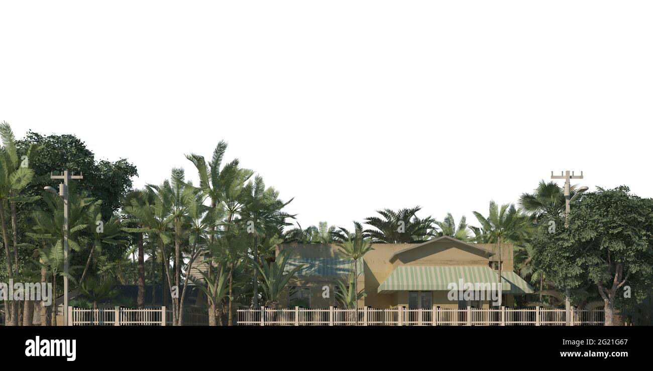 3D illustration cityscape isolated on white background Stock Photo - Alamy