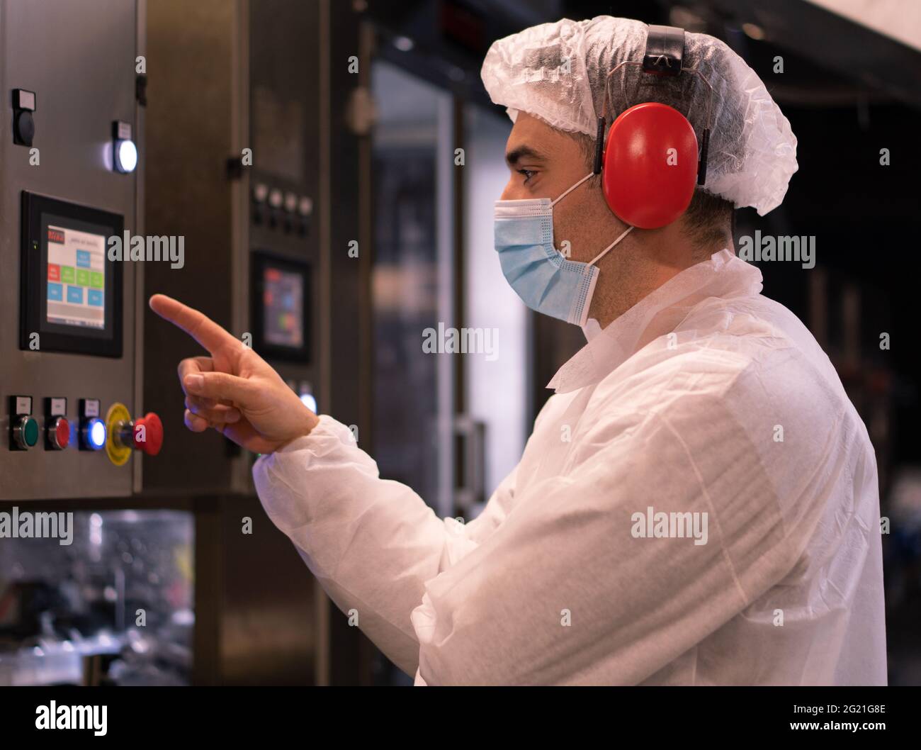 CAPUA, ITALY - Jun 05, 2021: Food technician working in a food ...