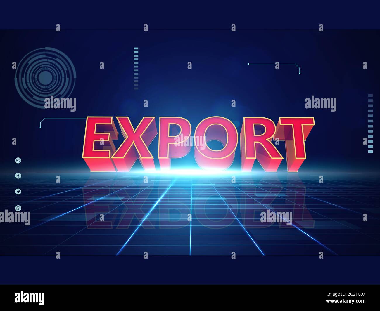 KER, INDIA - Jun 02, 2021: export symbol.Business and import or export ...