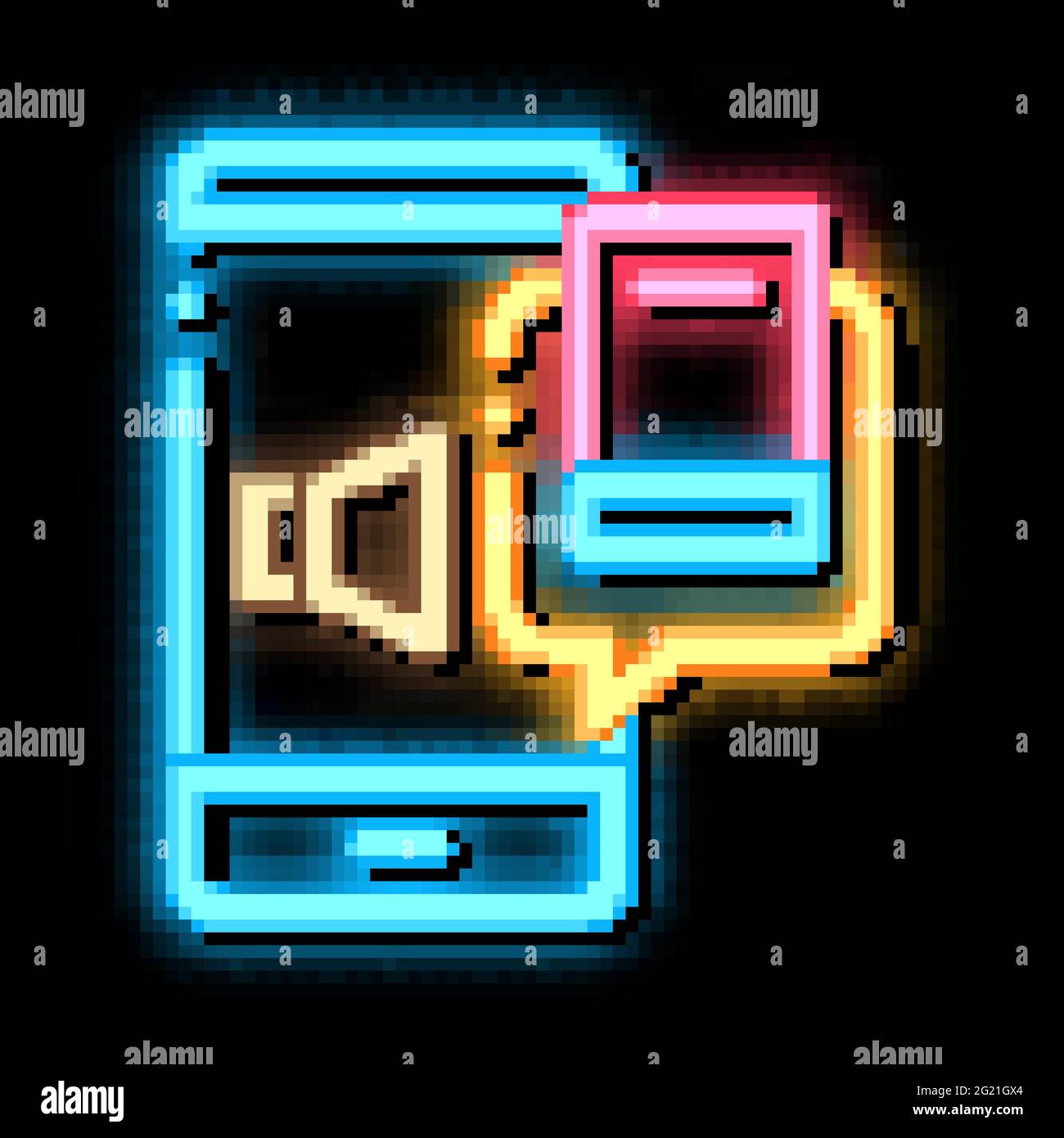audio book neon glow icon illustration Stock Vector Image & Art - Alamy