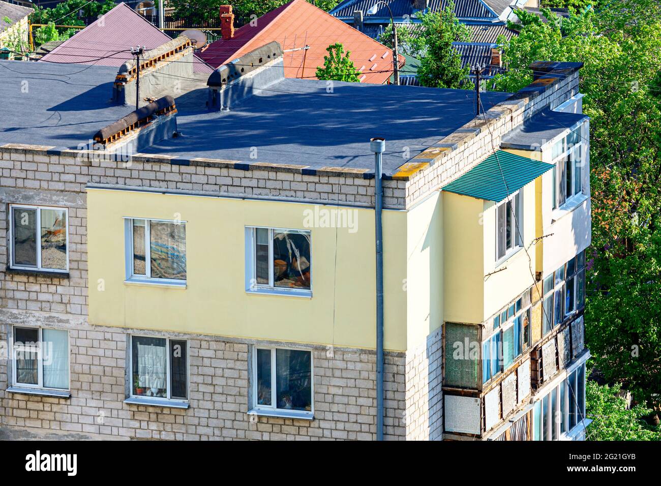Thermal insulation of an apartment with polystyrene foam , exterior ...