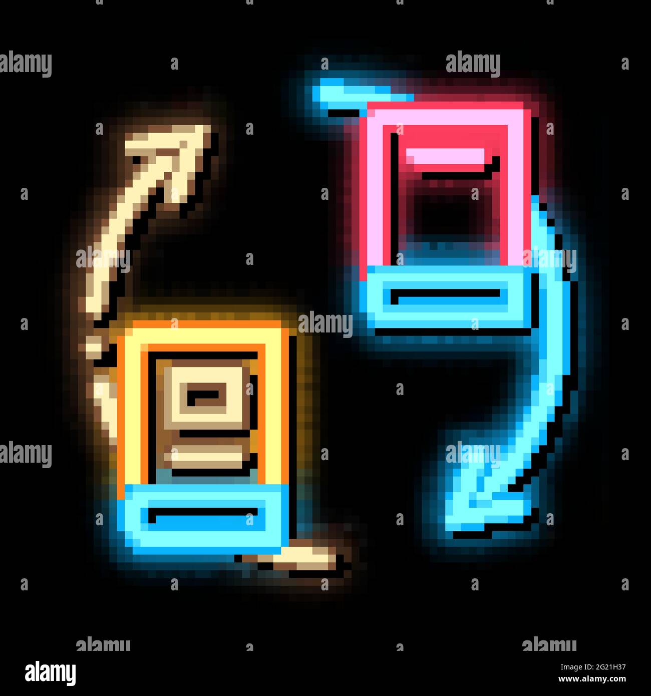 book sharing neon glow icon illustration Stock Vector Image & Art - Alamy