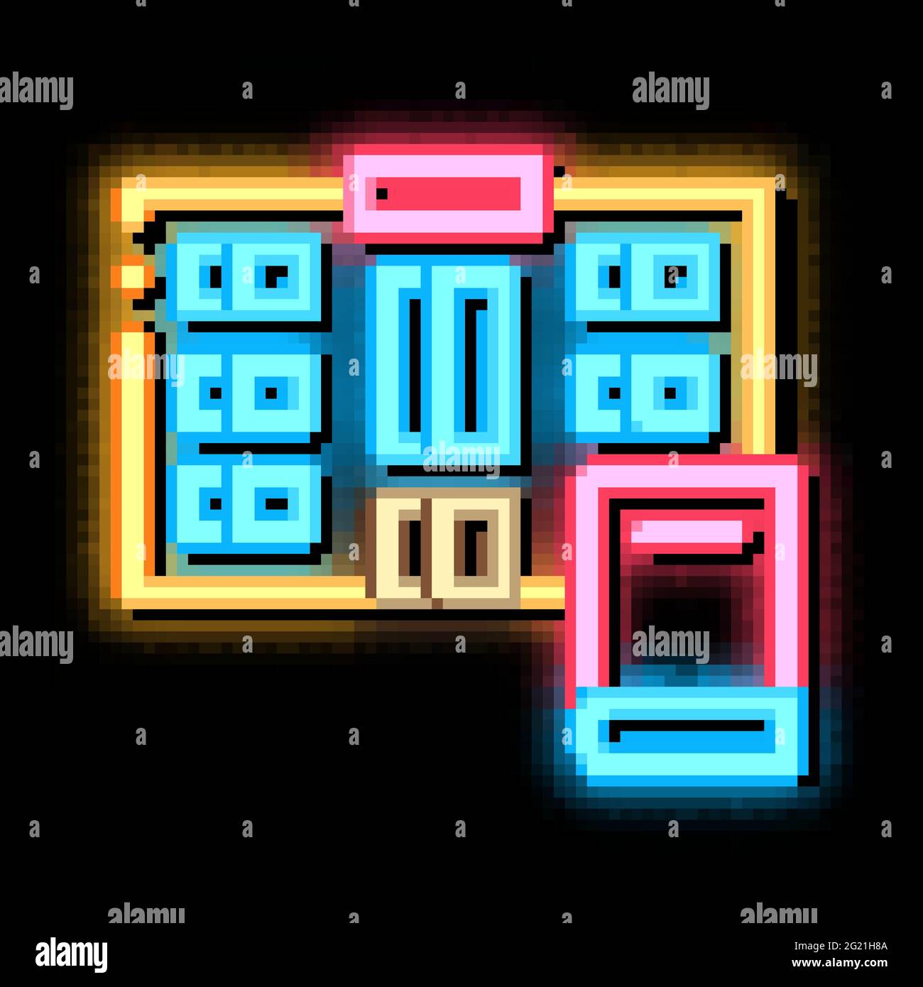 Library sign neon hi-res stock photography and images - Alamy