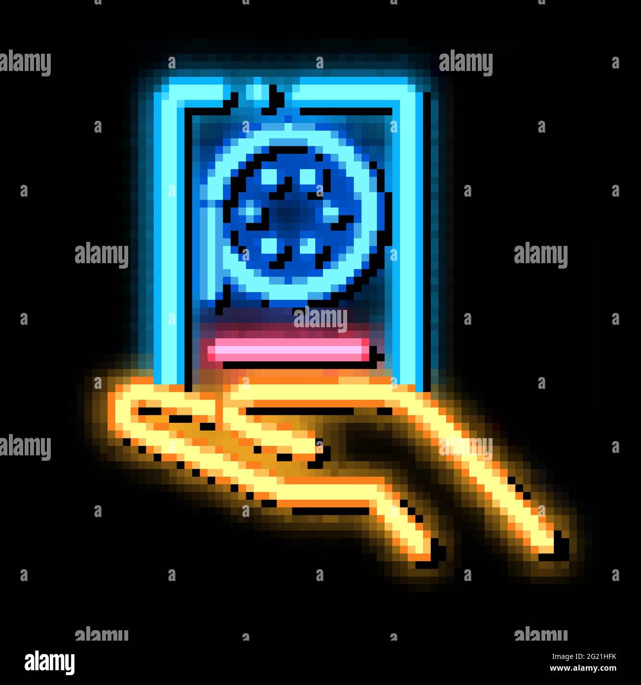 voice recorder neon glow icon illustration Stock Vector Image & Art - Alamy