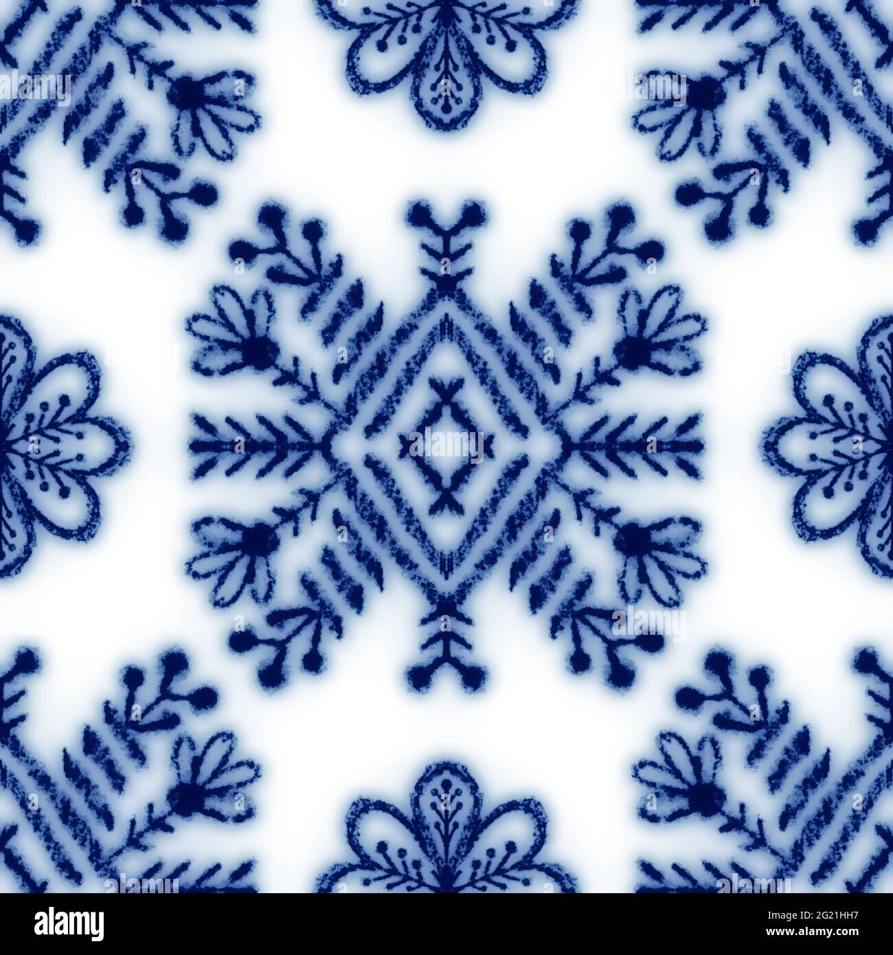 Seamless classic blue and white ceramic design Stock Photo - Alamy