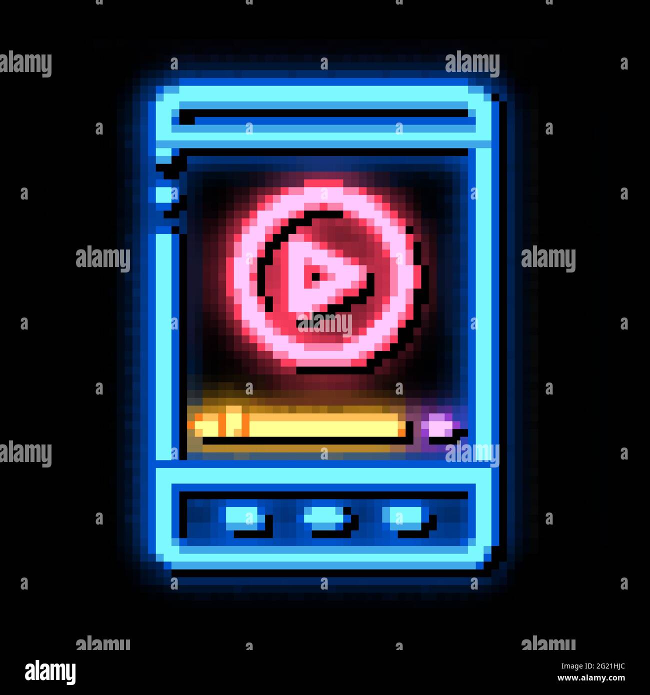 music player neon glow icon illustration Stock Vector Image & Art - Alamy