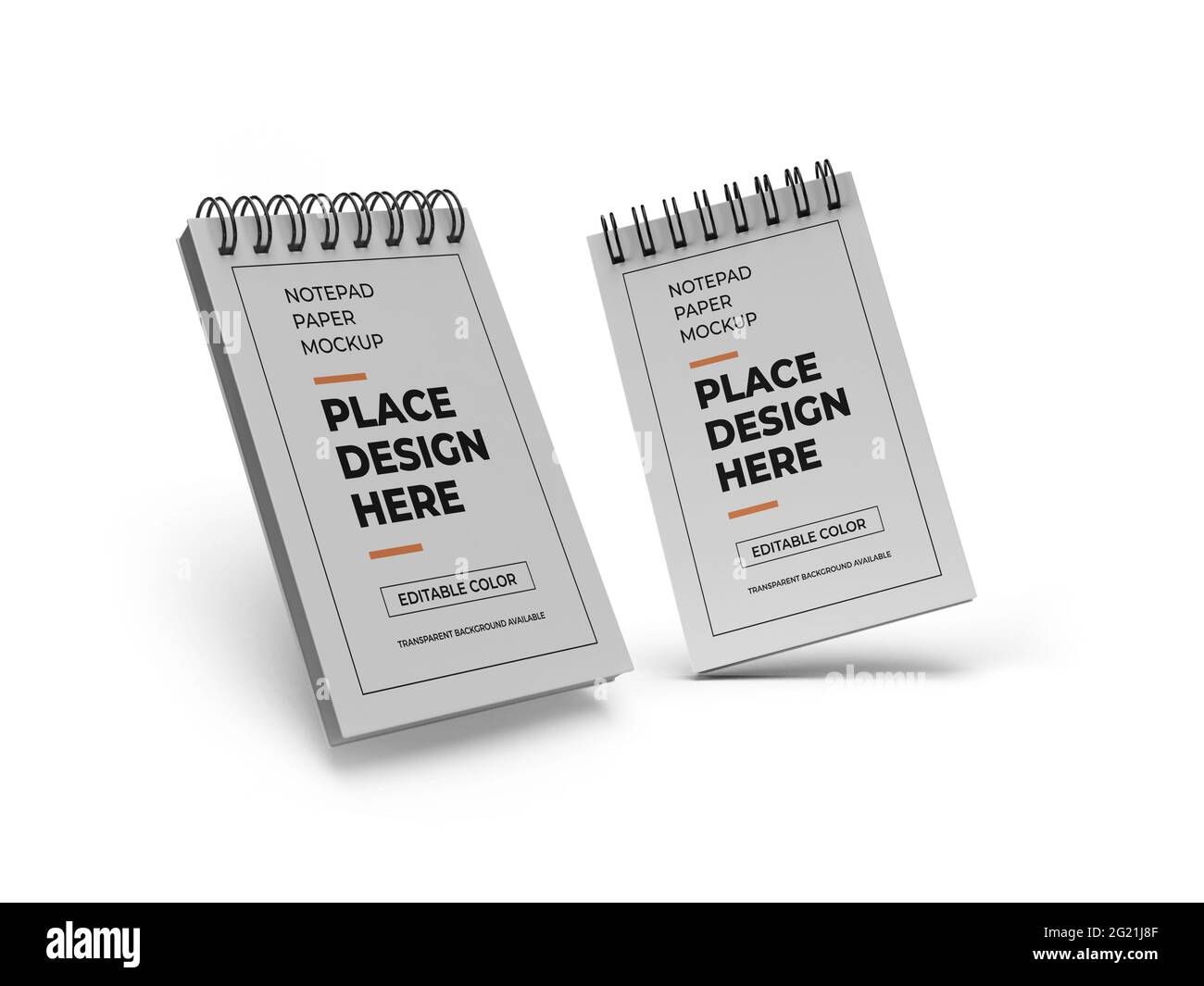 Notepad Paper 3D Illustration Mockup Scene on Isolated Background Stock ...