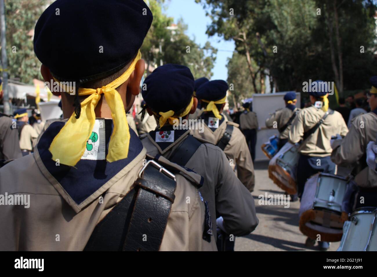 BEIRUT, LEBANON - Oct 24, 2015: BEIRUT, LEBANON - 2015: Al-Mahdi Scouts ...