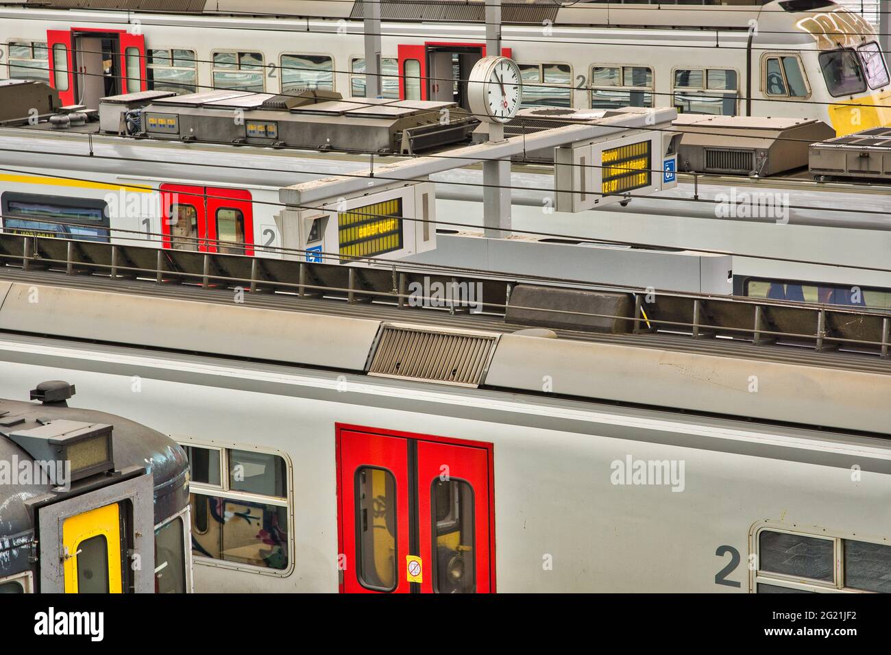 LIEGE, BELGIUM - Jun 06, 2021: Liege, Belgium, June 2021: Belgian NMBS ...