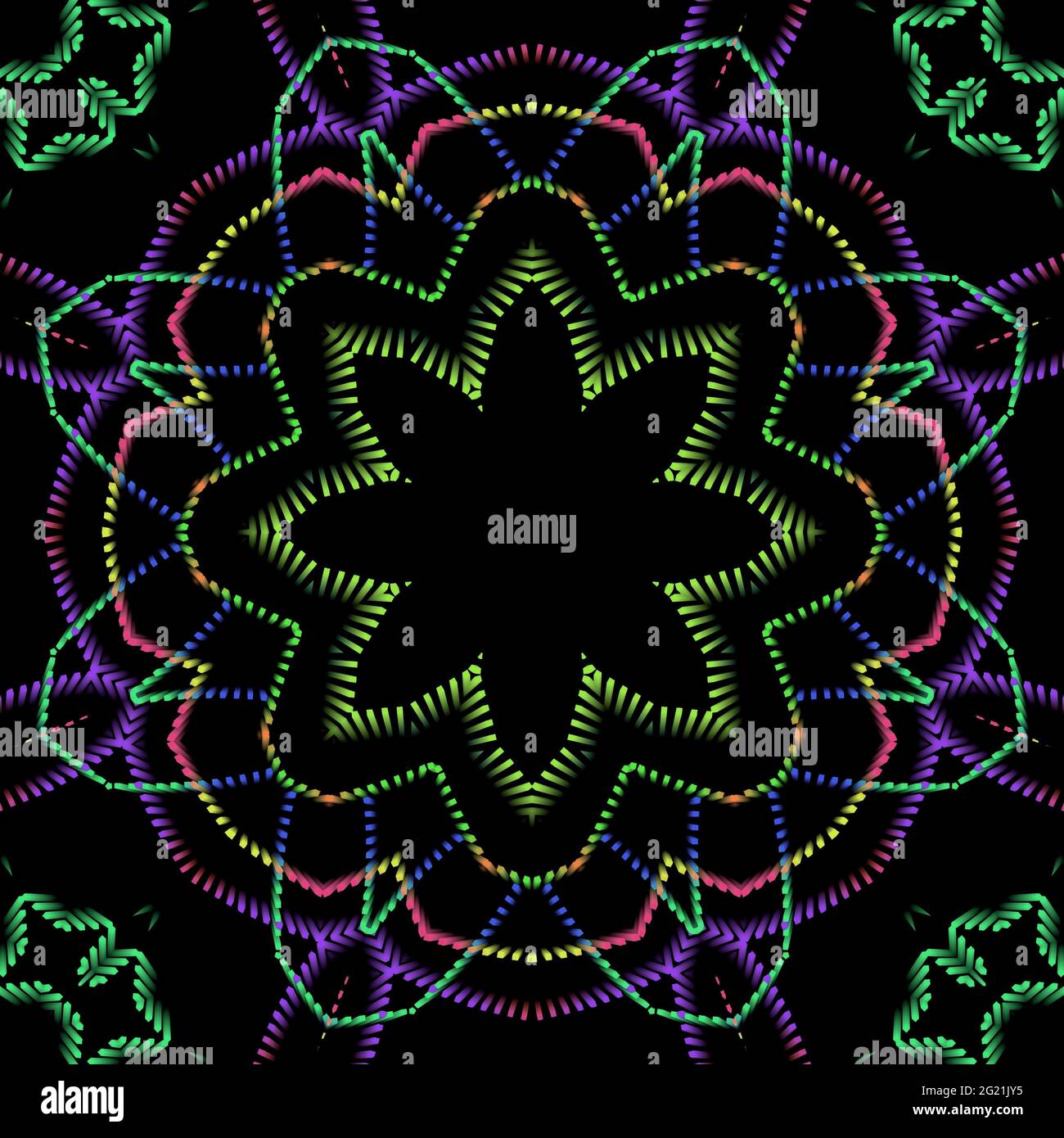 Round floral illustration Stock Photo - Alamy