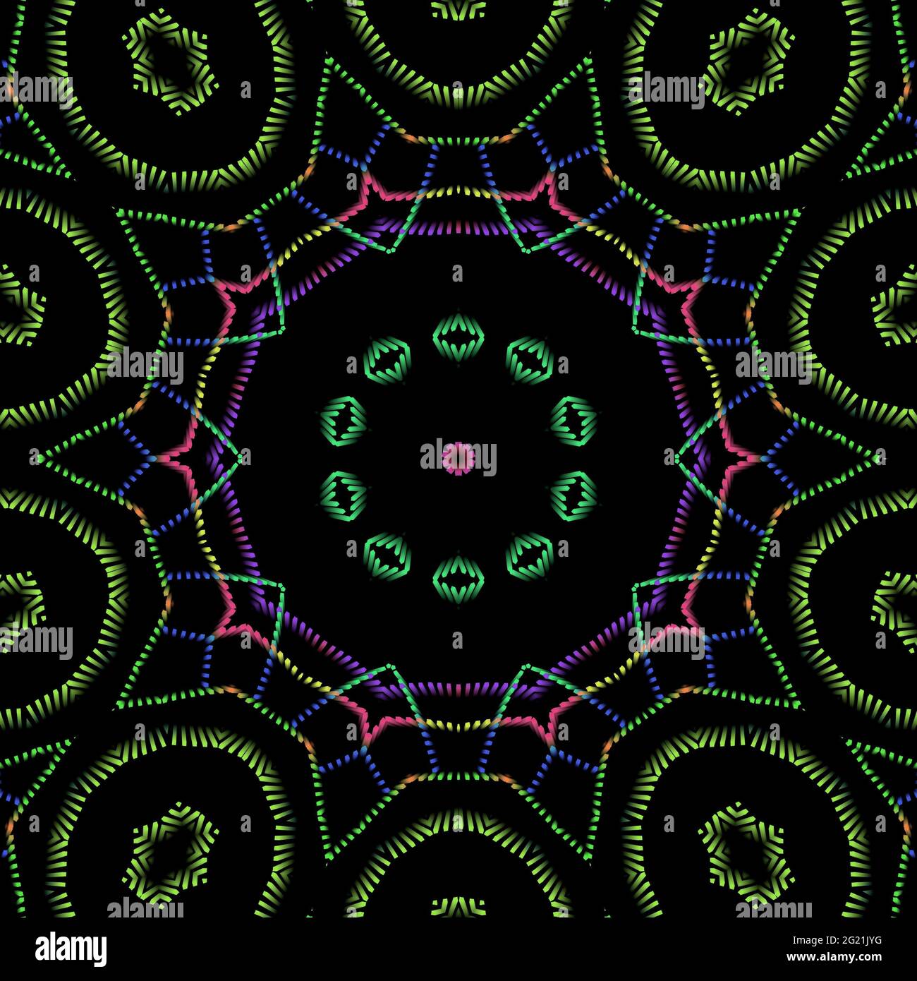 Round floral illustration design Stock Photo - Alamy