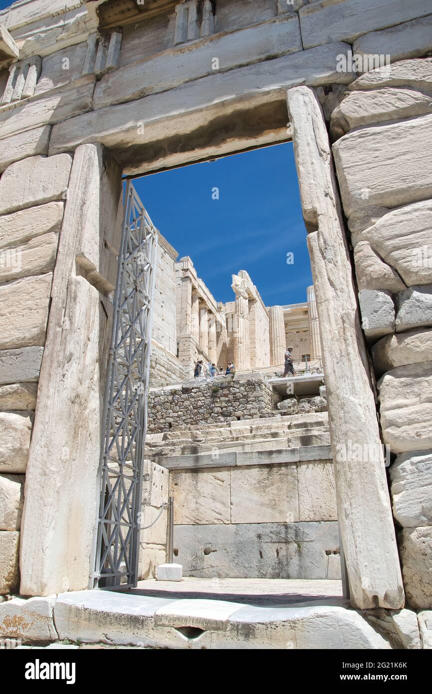 The Propylaea is the luxurious gate of the Acropolis to the Parthenon ...