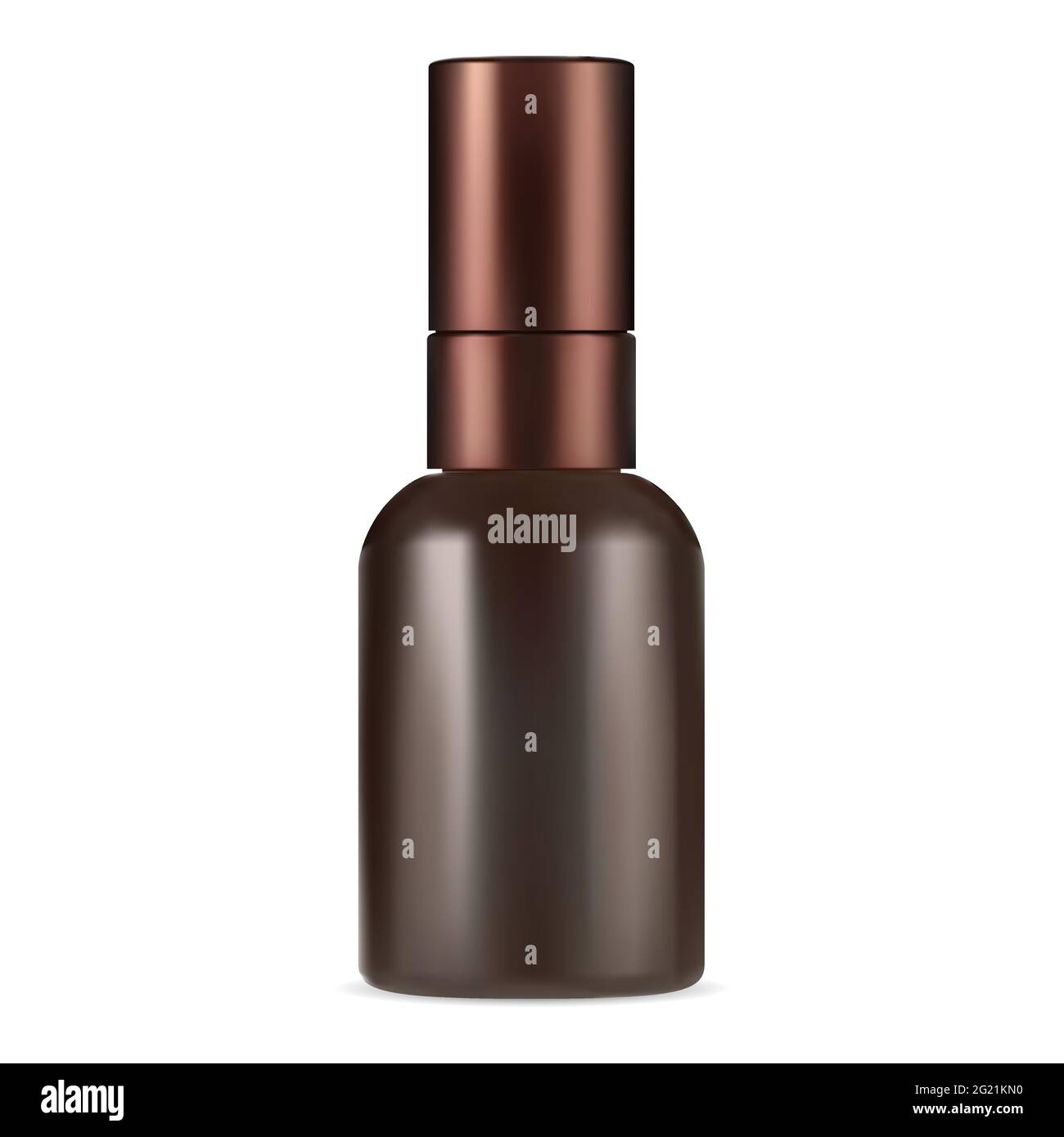 Brown serum bottle. Amber collagen container mockup. Essential oil ...