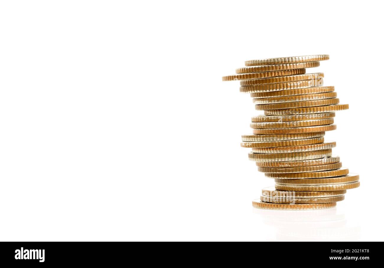 Coins isolated on white background Stock Photo - Alamy