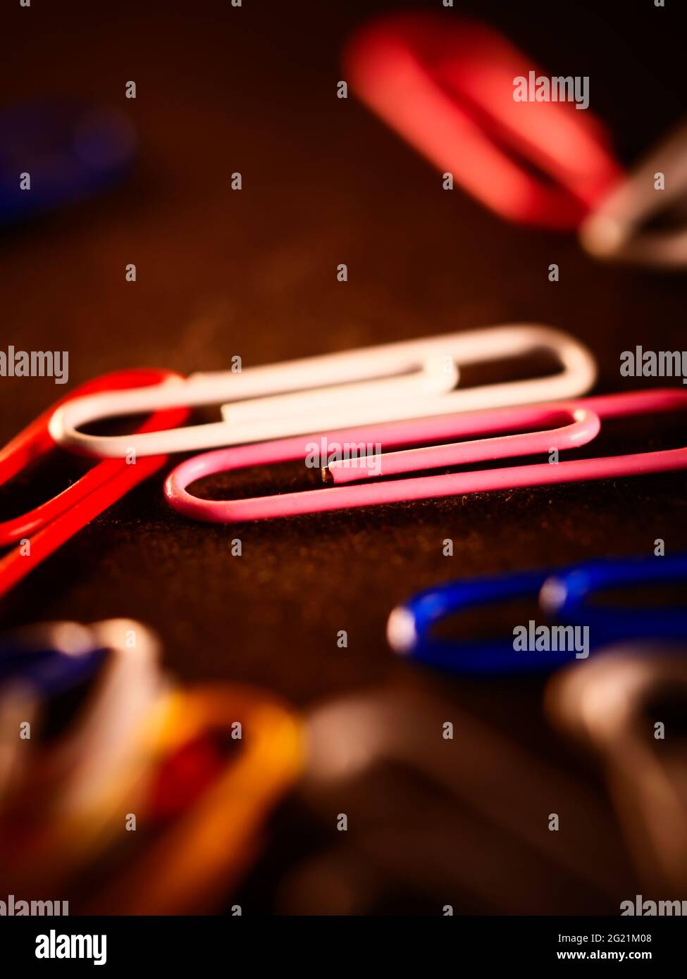 Paper clips on the table Stock Photo - Alamy