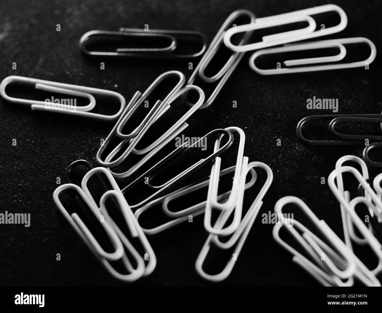Paper clips on the table Stock Photo - Alamy