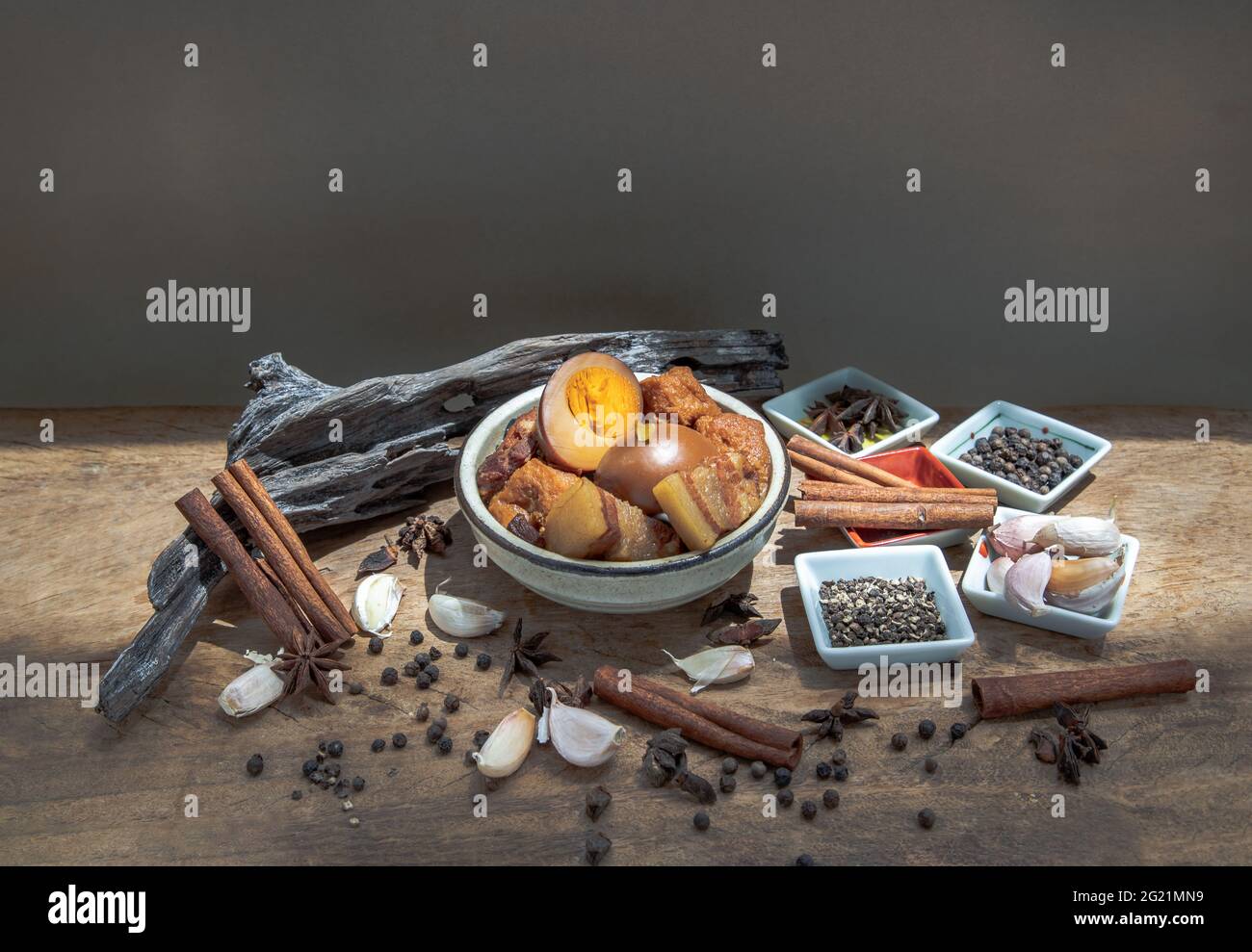 Boiled egg (kai pa lo) and Belly Pork Chinese Five-Spice Stewed with ...