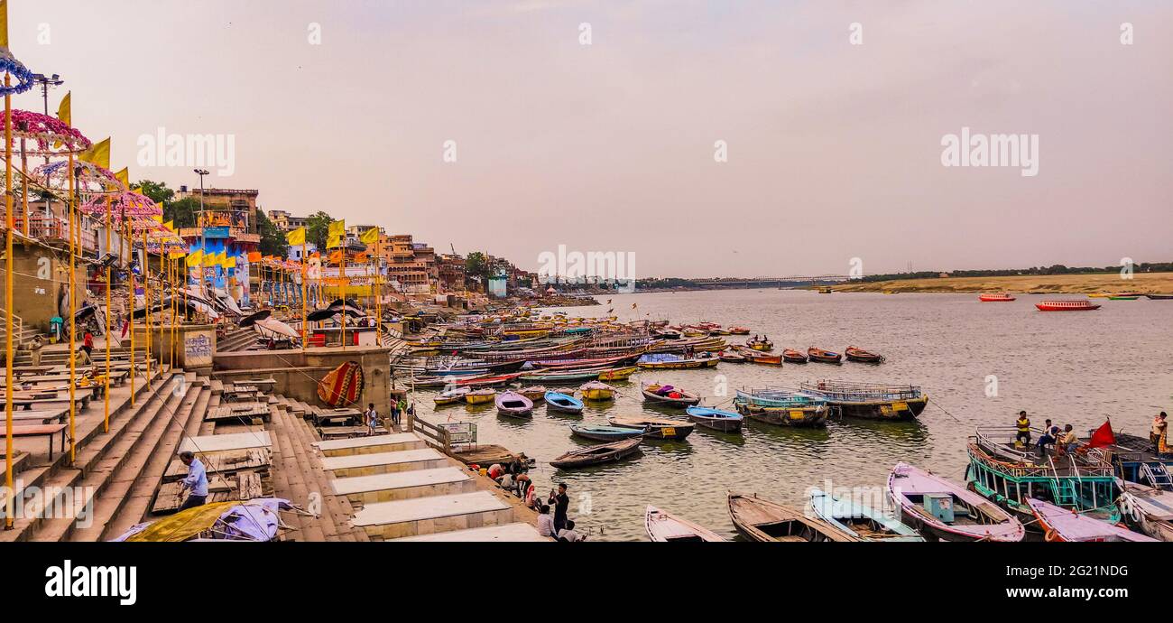 Ghat of Varanasi Banaras Stock Photo - Alamy
