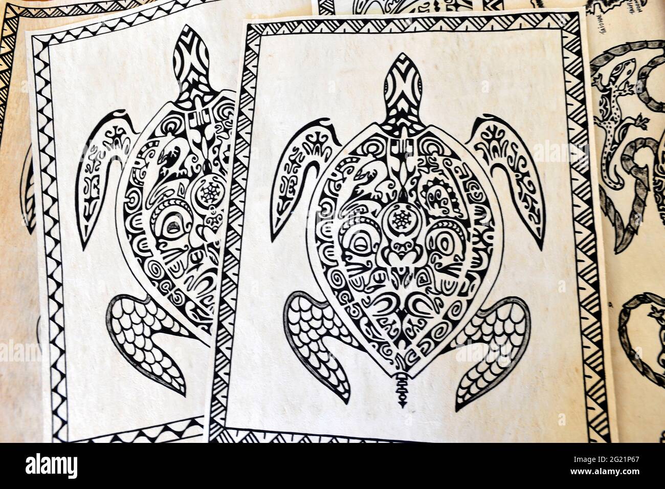 FRENCH POLYNESIA, MARQUESAS ISLANDS. ISLAND OF FATU IVA. OMOA, THE MAIN ...