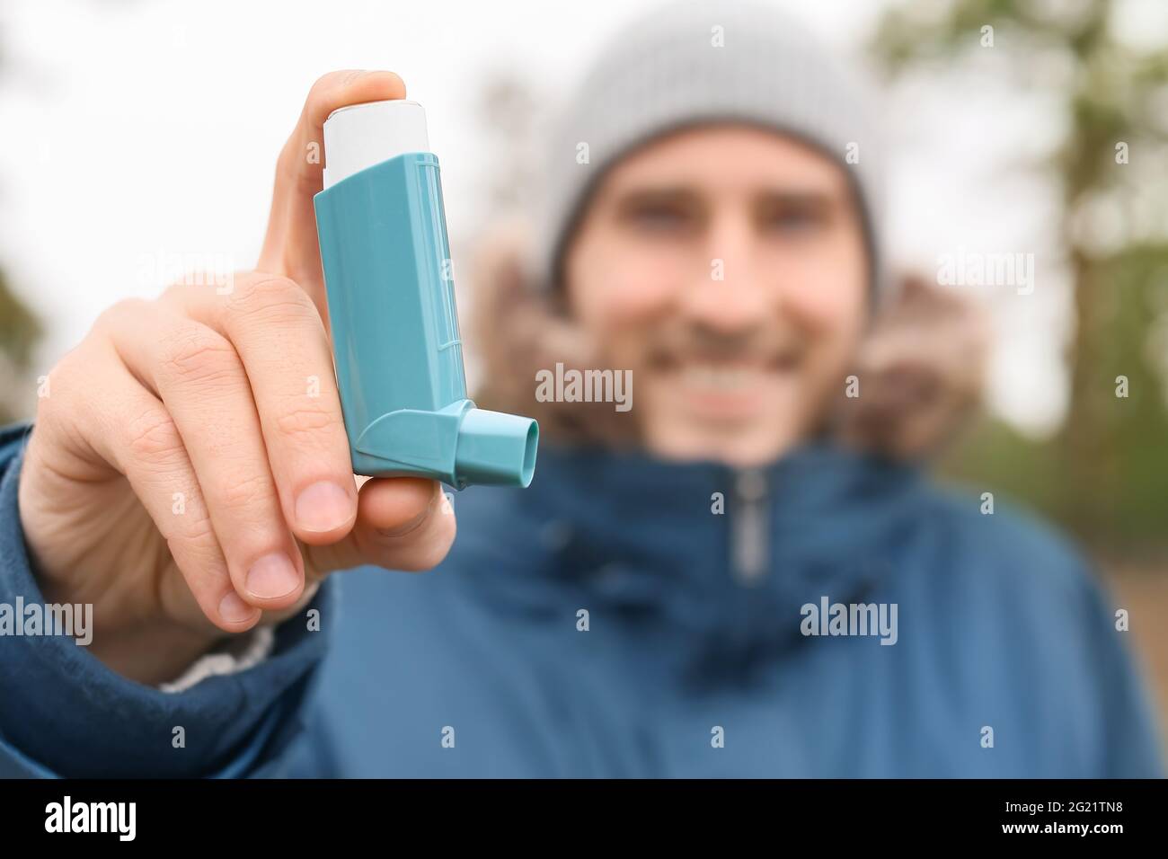 Nature man inhaler asthma hi-res stock photography and images - Alamy
