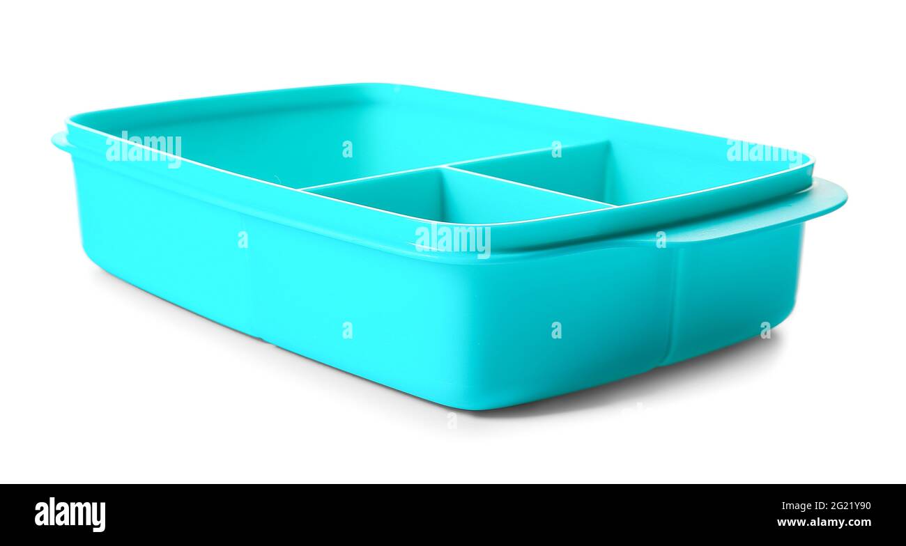 Empty school lunchbox on white background Stock Photo - Alamy