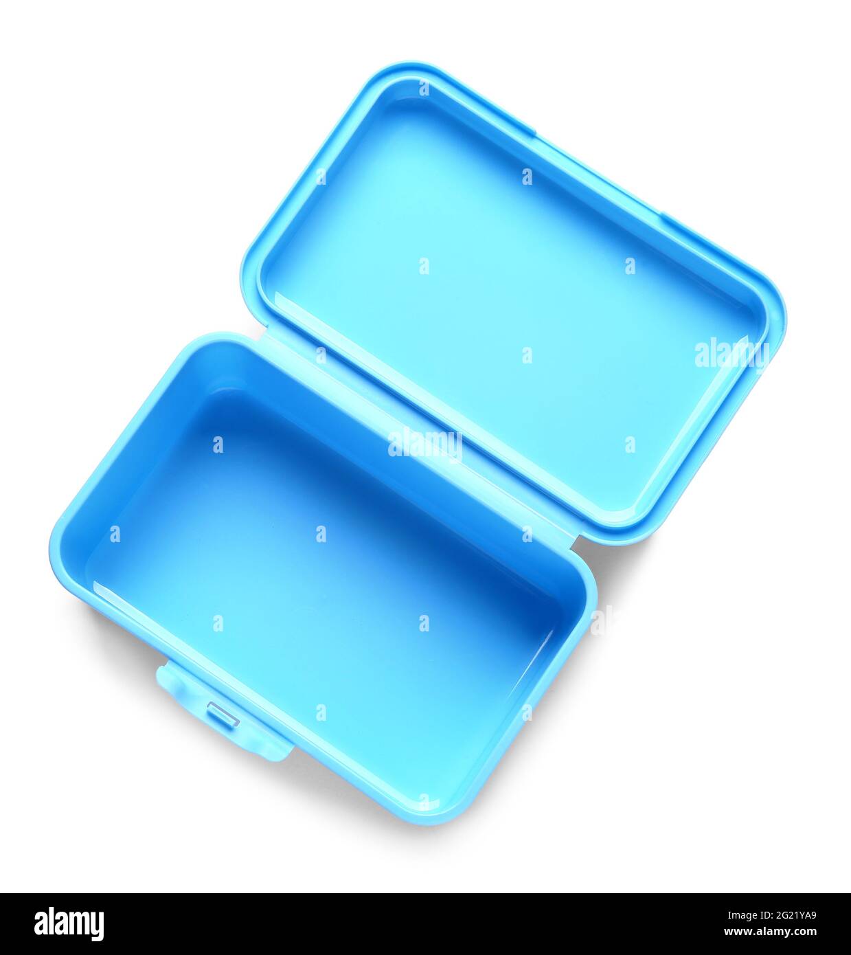 Plastic lunch box on white background Stock Photo - Alamy