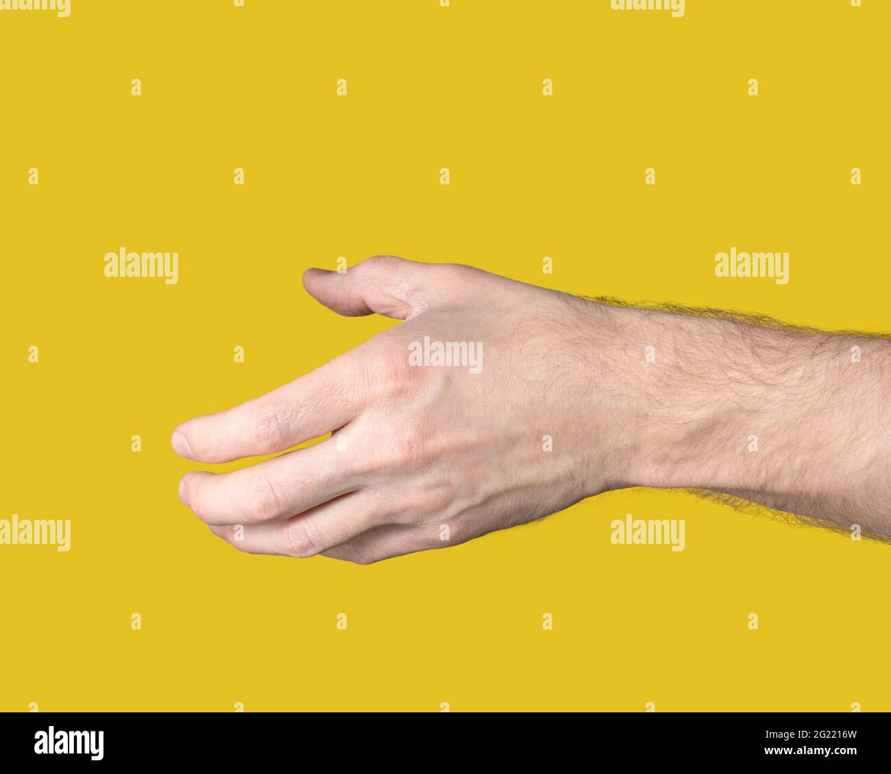 Hand reaching out palm up hi-res stock photography and images - Alamy