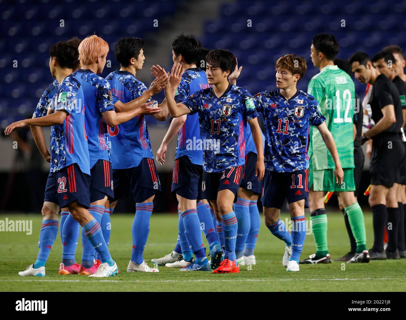 Osaka, Japan. 7th June, 2021. Tatsuhiro Sakamoto, Kyogo Furuhashi ...