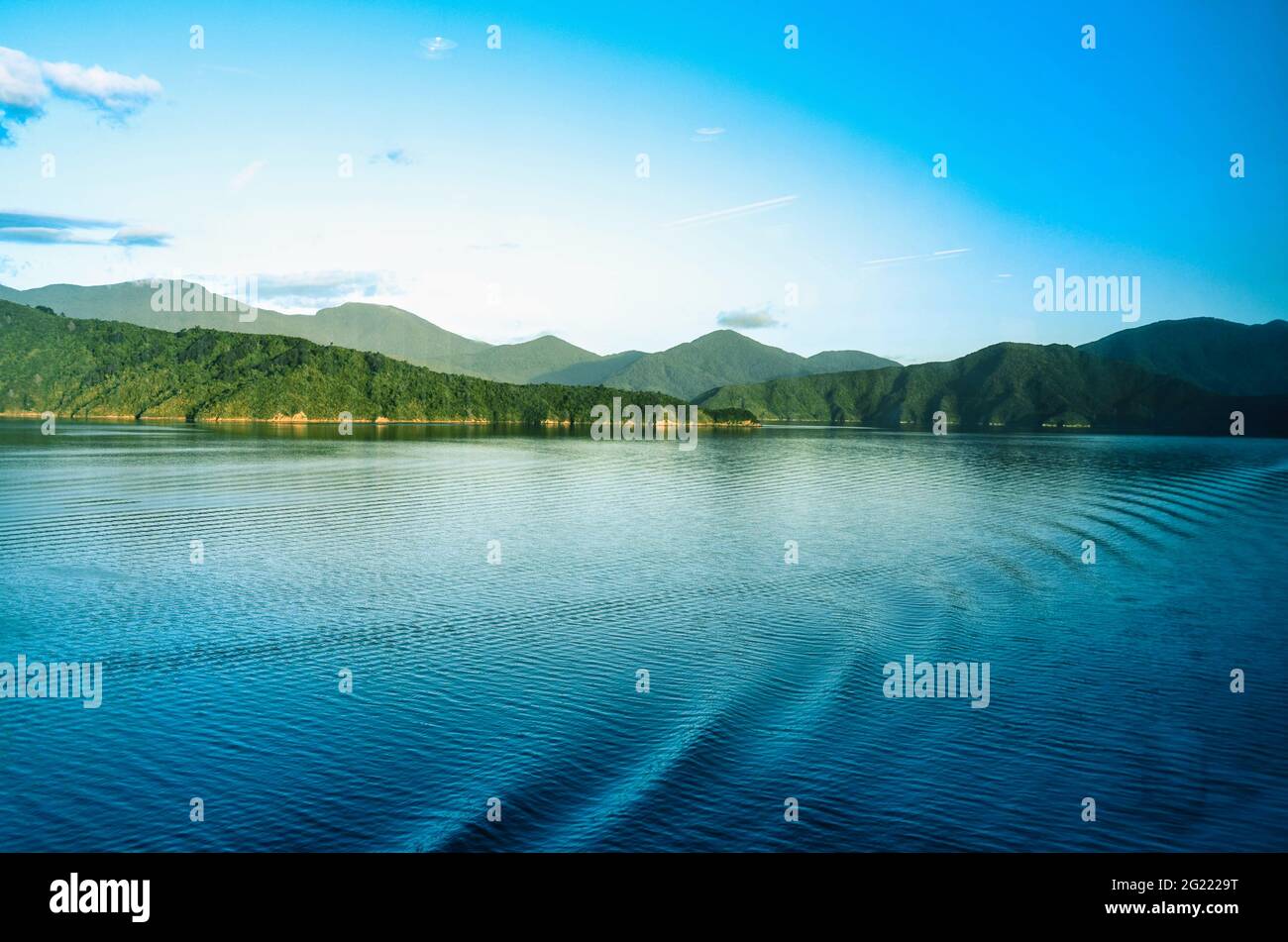 Marlborough Sounds coastline new zealand Stock Photo - Alamy