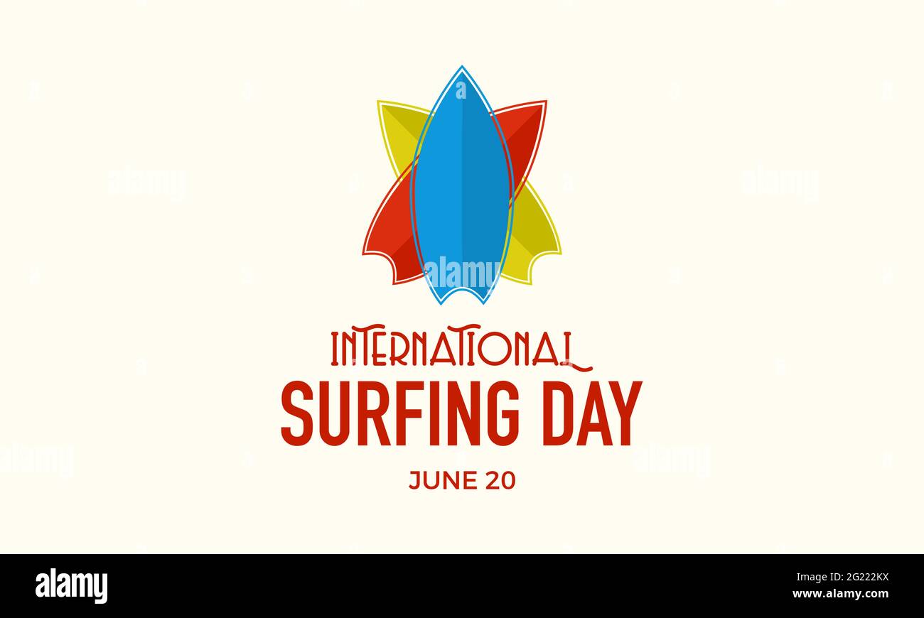 International Surfing Day Vector Illustration. Surfing Day Template for ...