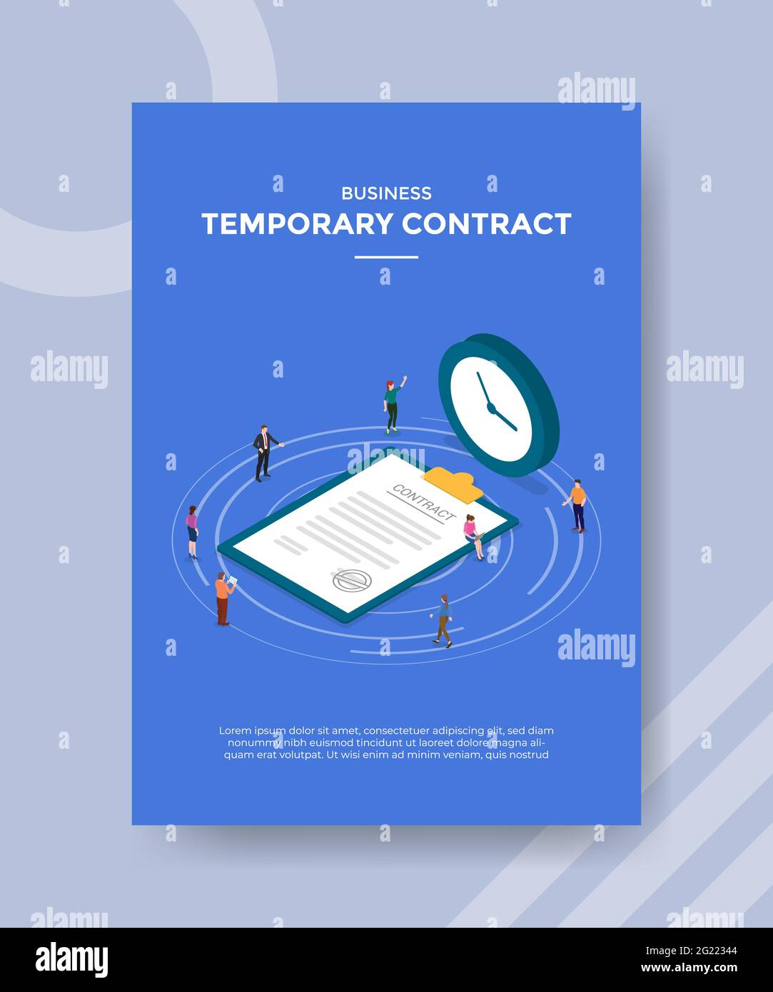 temprorary contract concept for template banner and flyer with ...